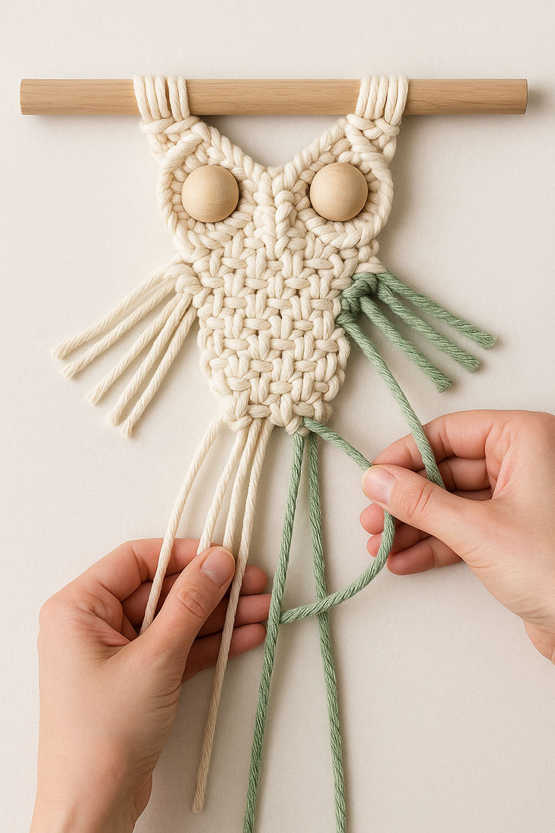 DIY Macrame Owl Wall Hanging Tutorial for a Woodland Nursery