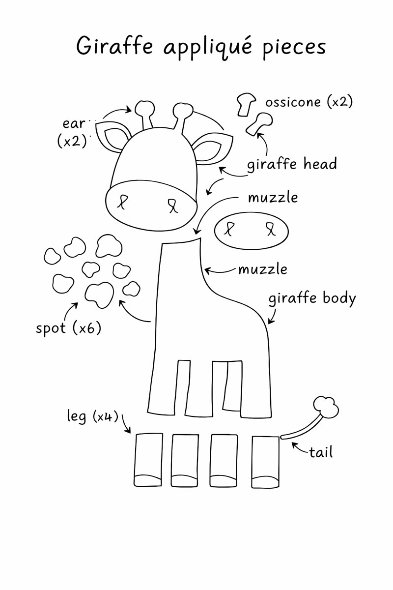 Giraffe Baby Crib Quilt Pattern: Simple Patchwork Layout for Beginners