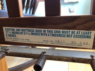 Plastic Parts for a Simmons Crib Model 1519 88 319